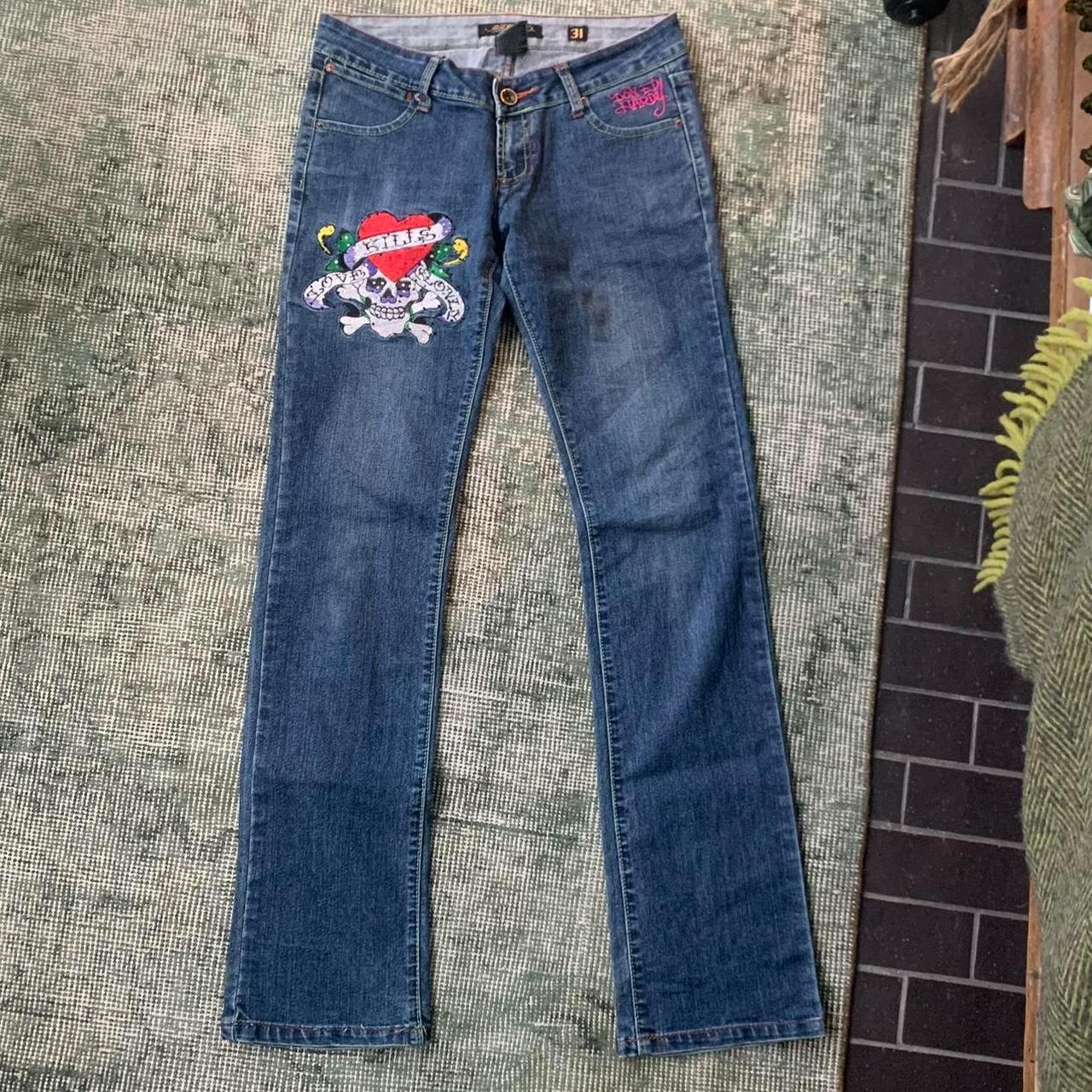 Ed hardy jeans womans Ed hardy jeans with... - Depop