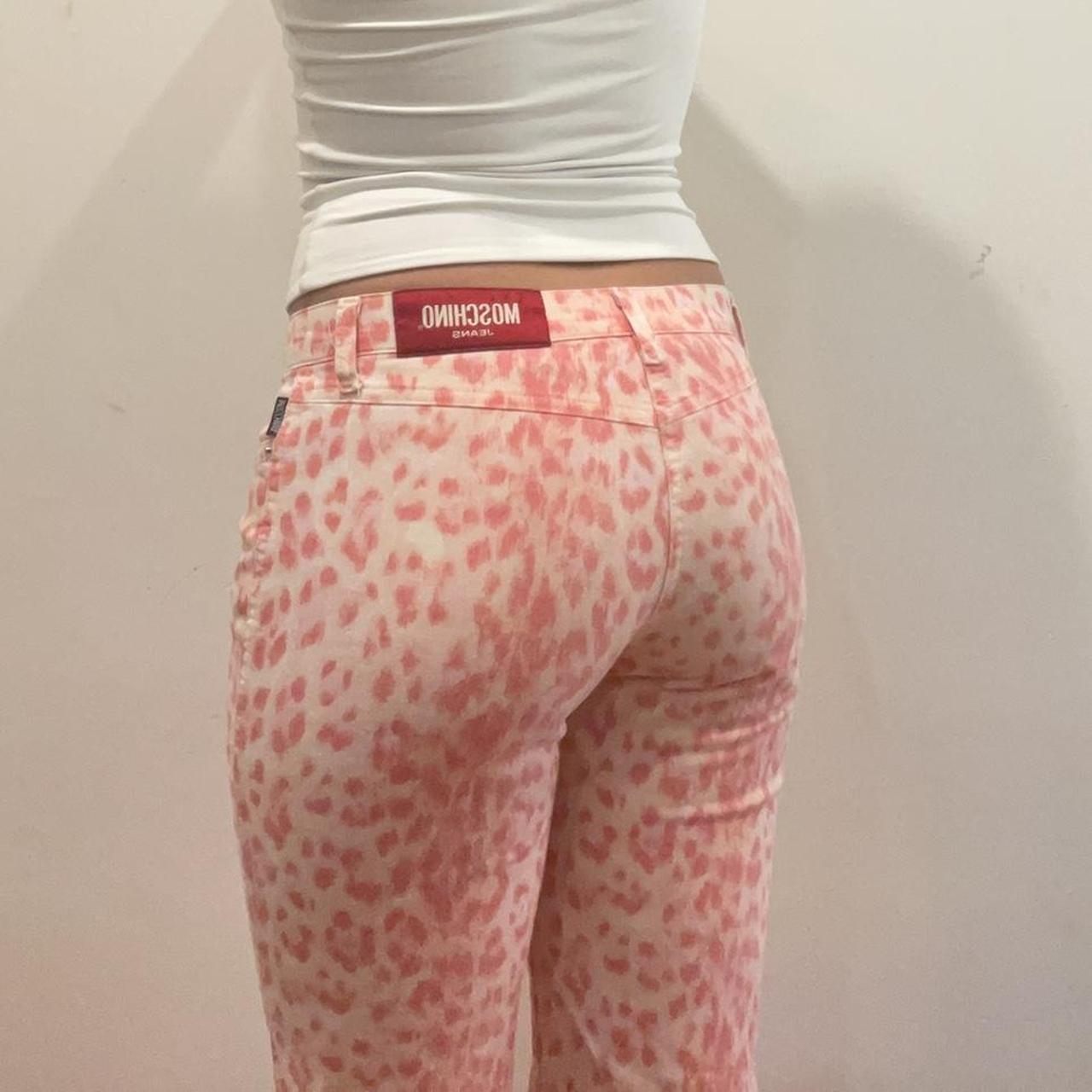 Moschino Pink Cheetah Pants🎀🍒 Size:... - Depop