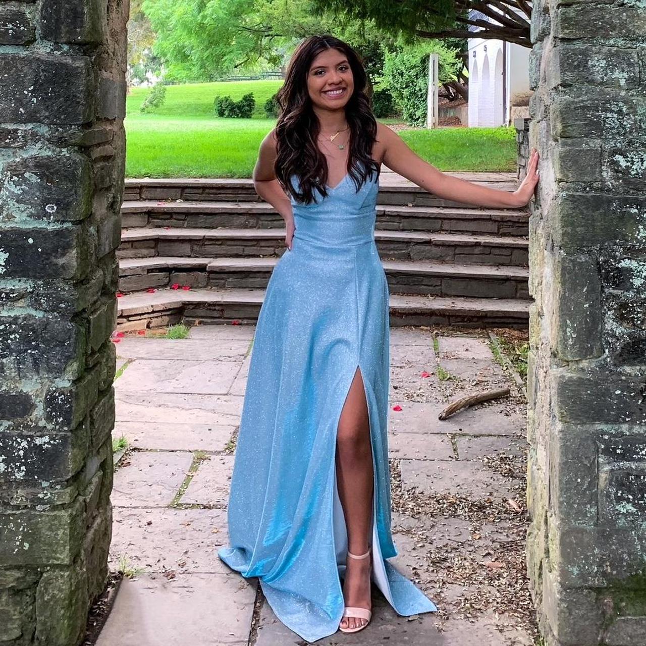 Light blue Windsor prom dress -Worn once -great... | Depop