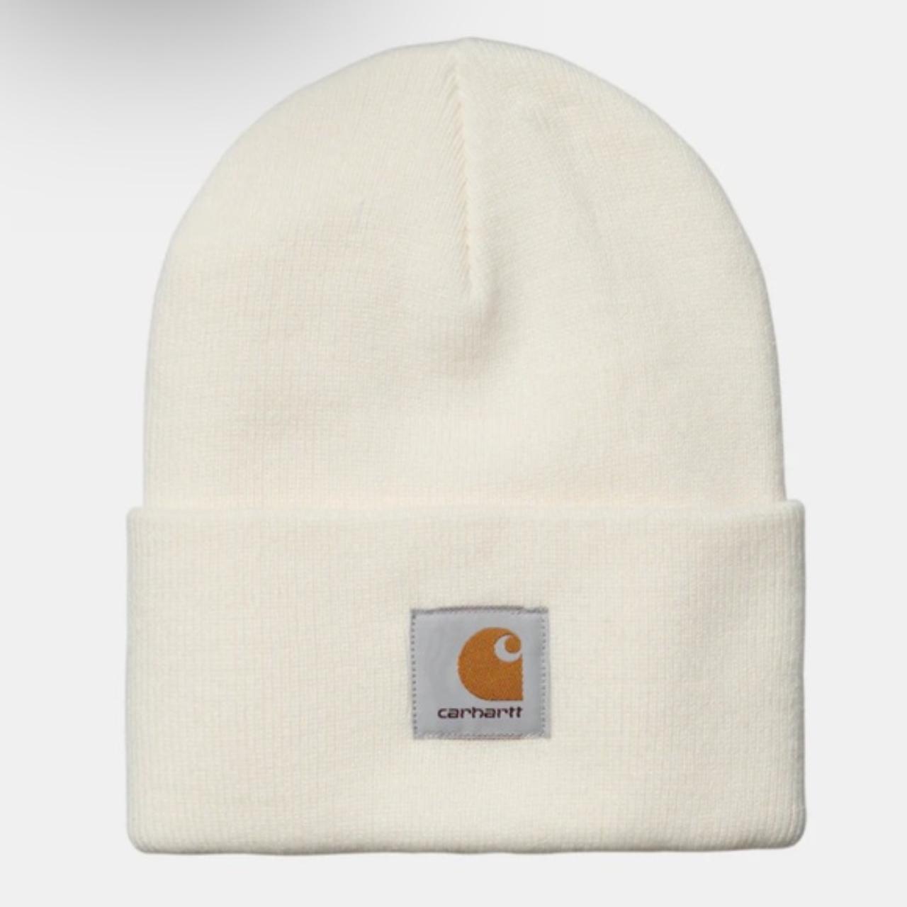 NWT Carhartt Cream Knit Cuffed Hat Beanie Carhartt... - Depop