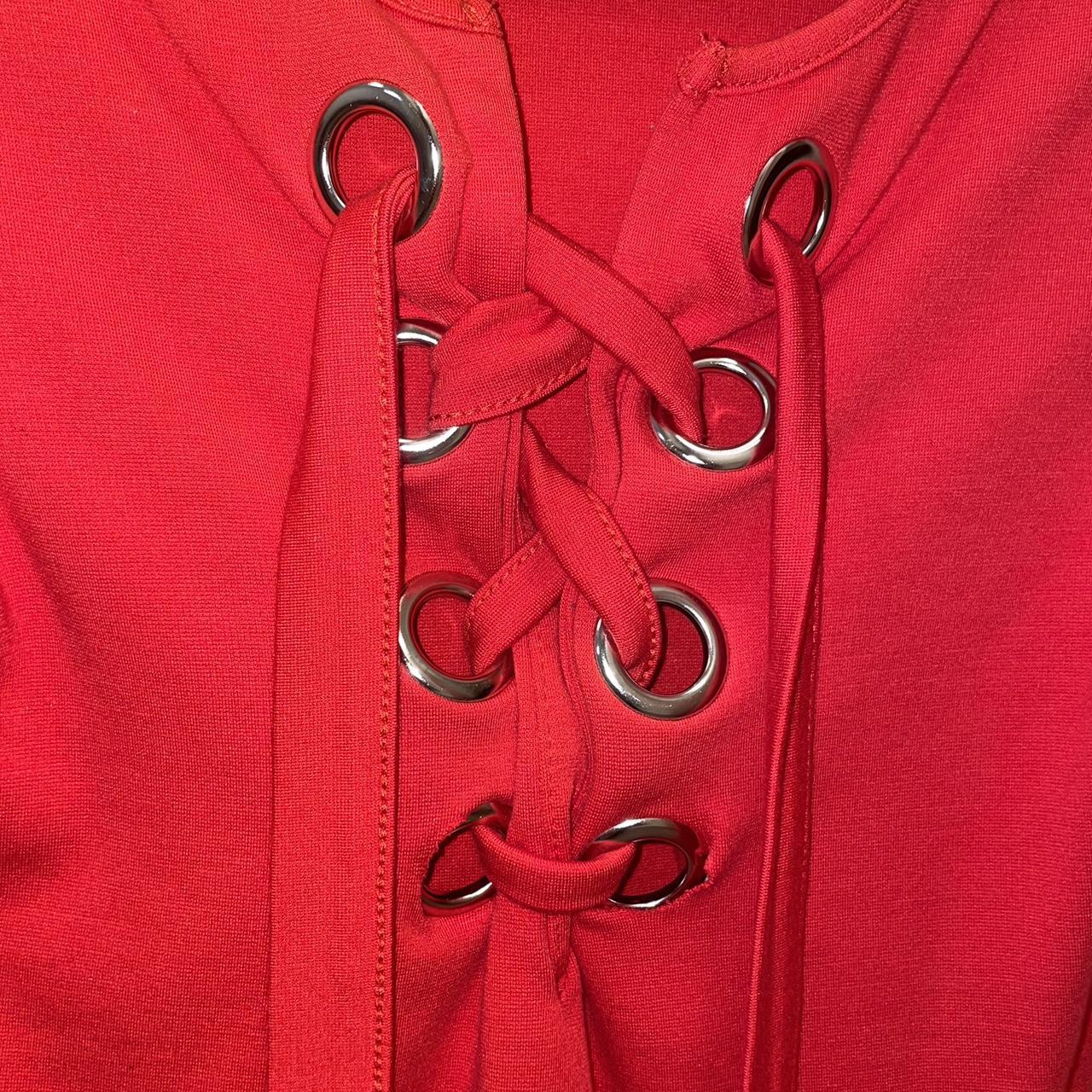 Red Rue 21 Cross front long sleeve top Material is... - Depop