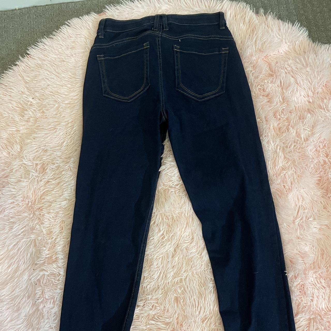 Angels Forever Young Dark Blue Denim Straight Jeans... - Depop