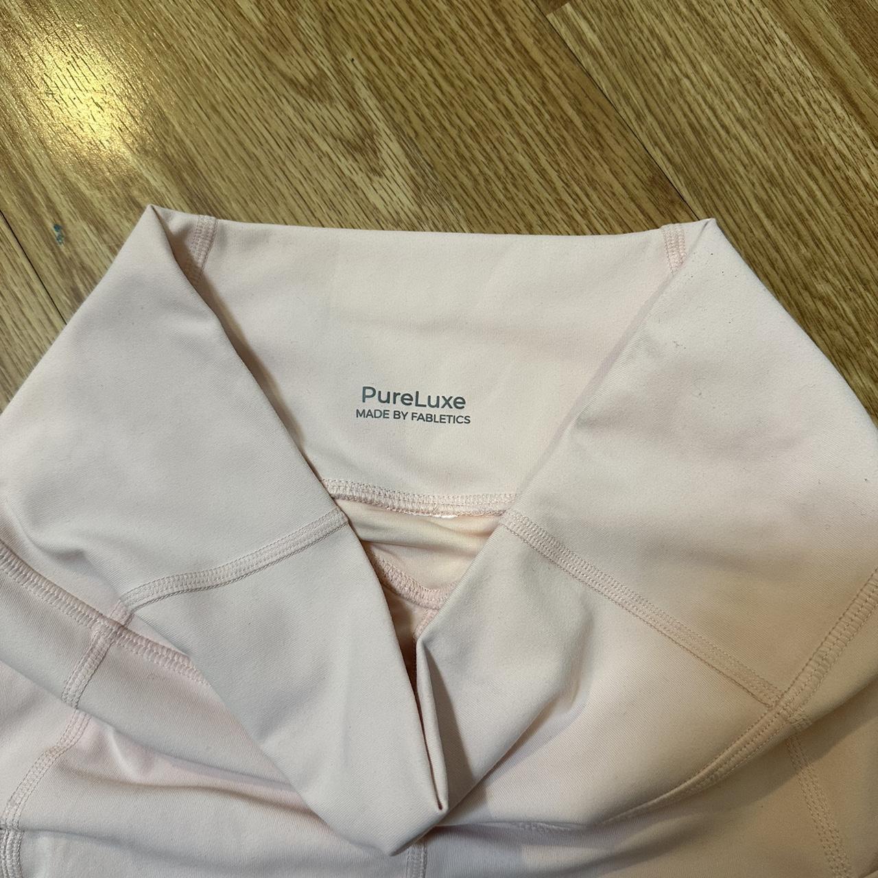 Fabletics small pureluxe 7/8 pink leggings with... - Depop