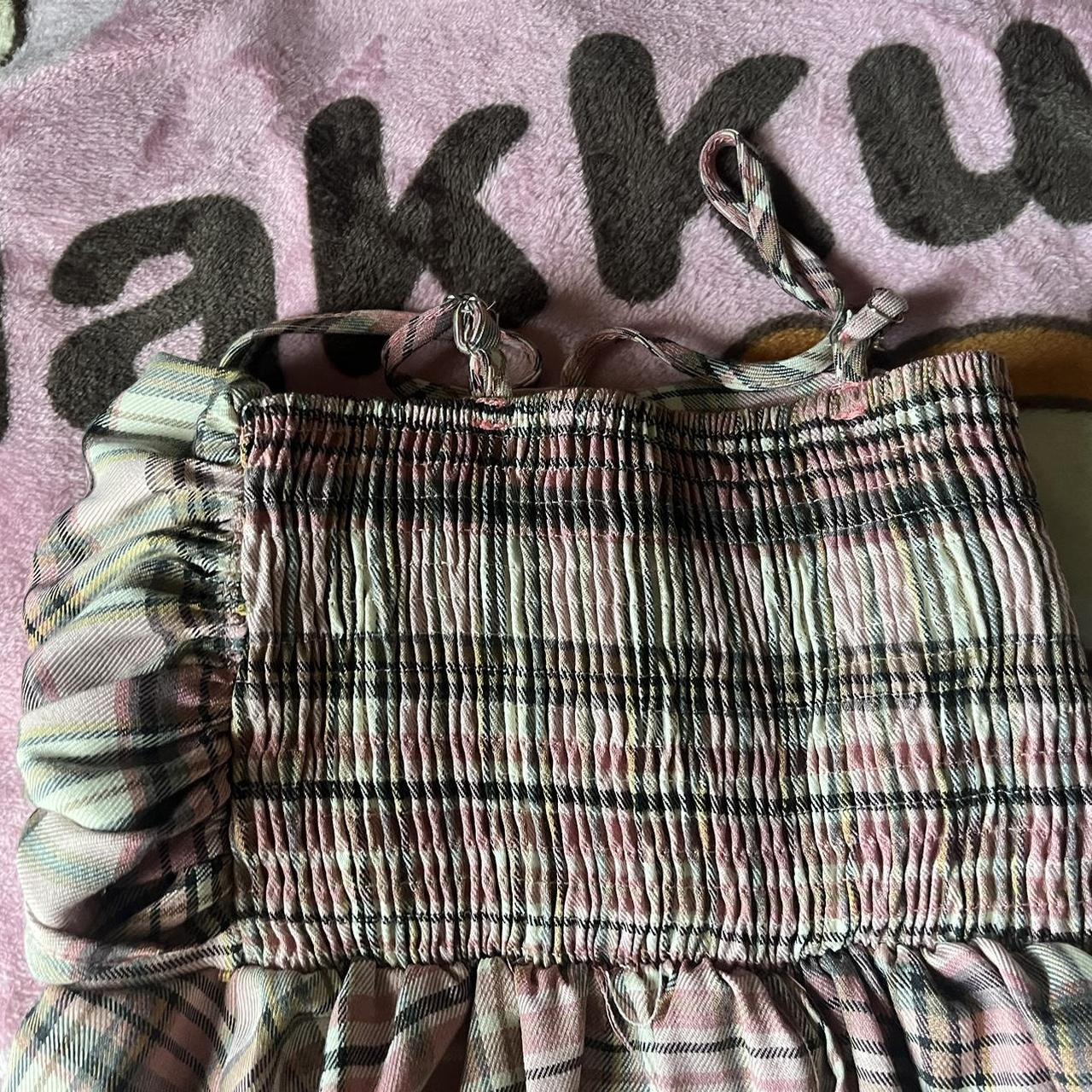 Neapolitan plaid camisole ruffle layered tank Fits... - Depop