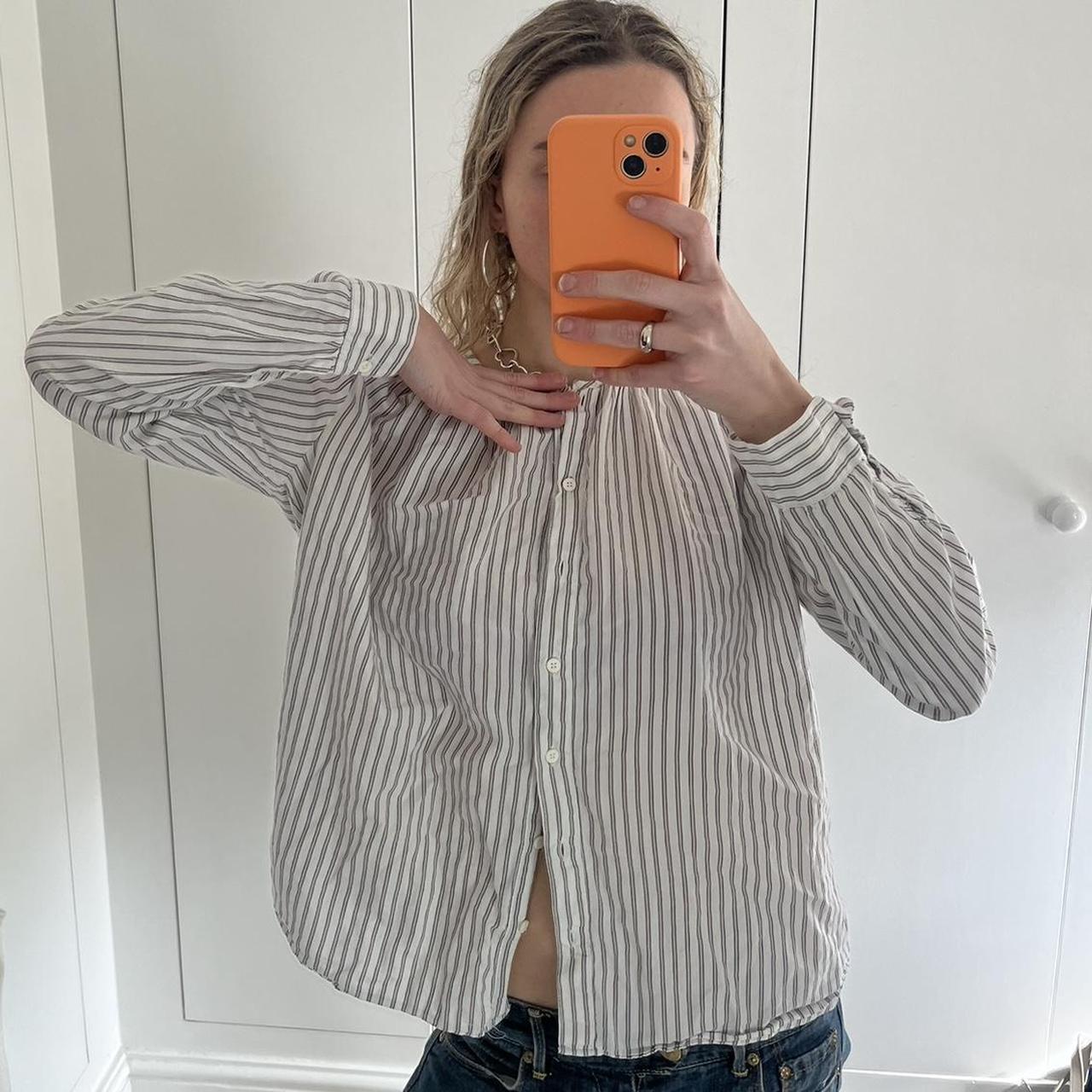 French connection shirt . Size xs would fit 6-10 - Depop