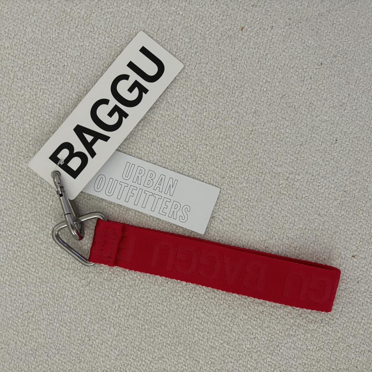 BAGGU UO Exclusive Logo Keychain - Candy Apple -... - Depop