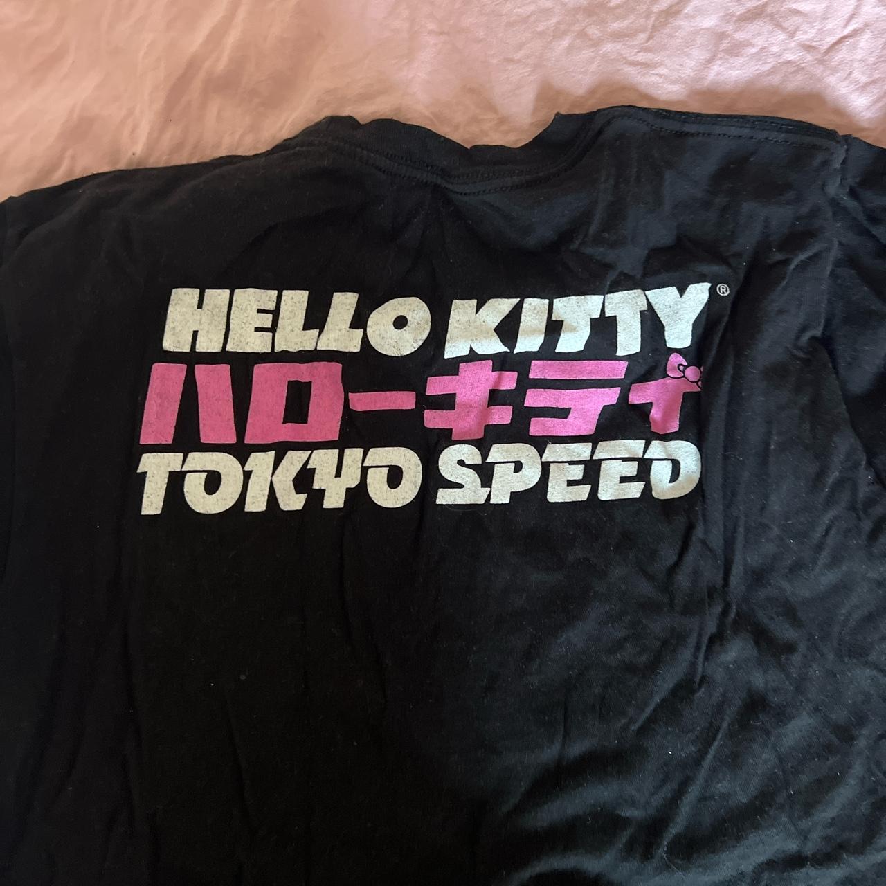 Hello kitty race car T shirt sanrio - Depop
