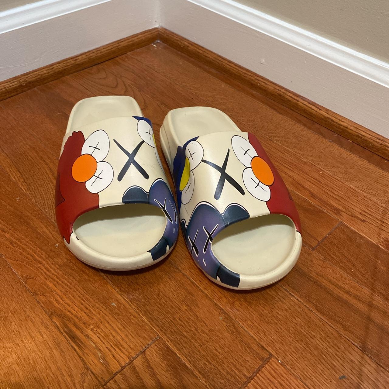Sesame Street X KAWS Collab Slides Lightly... - Depop