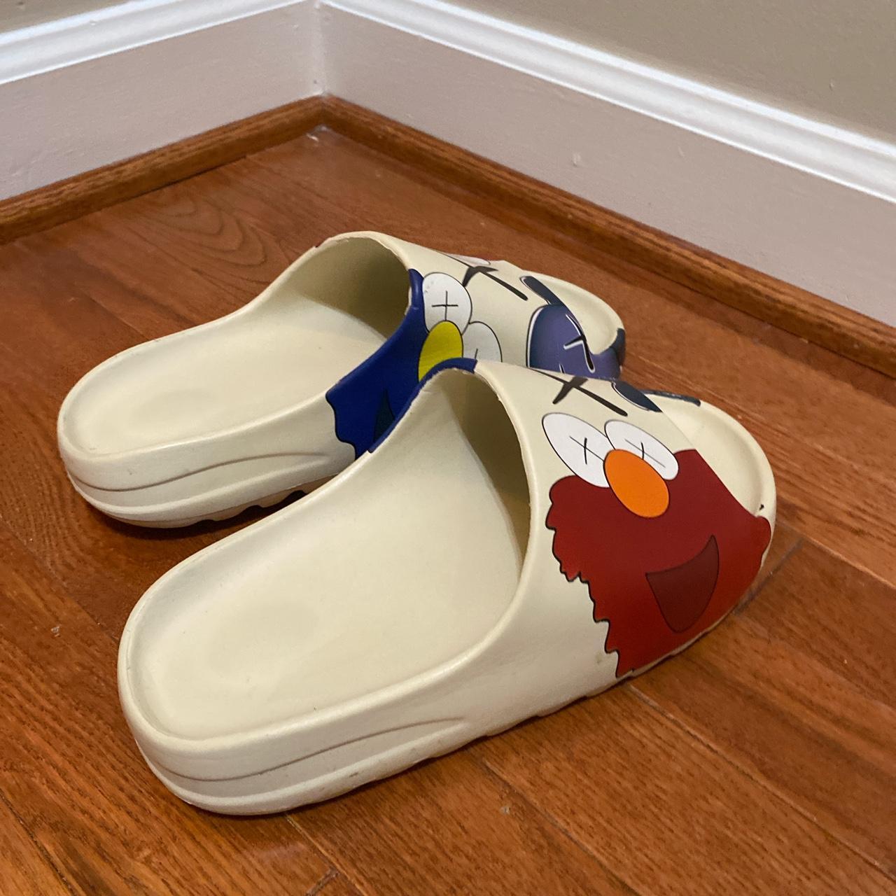 Sesame Street X KAWS Collab Slides Lightly... - Depop