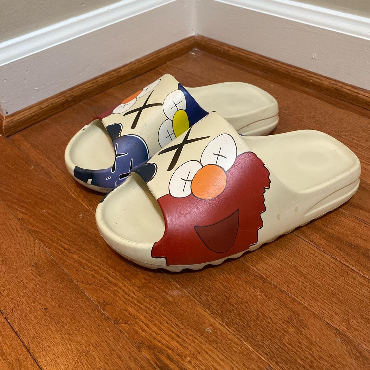 Sesame Street X KAWS Collab Slides Lightly... - Depop