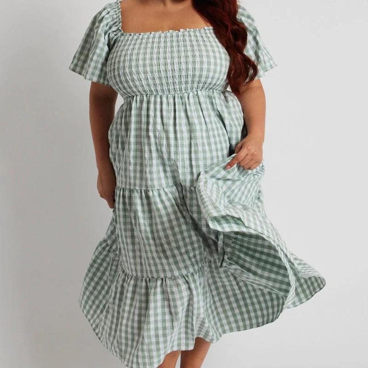 Season Summer Style Casual Colour Green Pattern Chec... - Depop