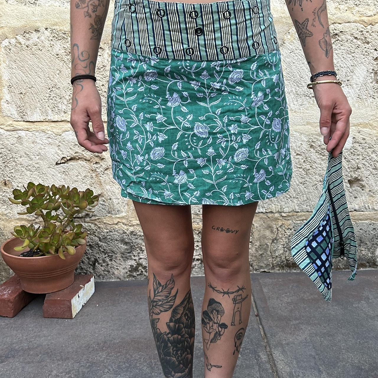 Boom Shankar reversible festival skirt One size... - Depop