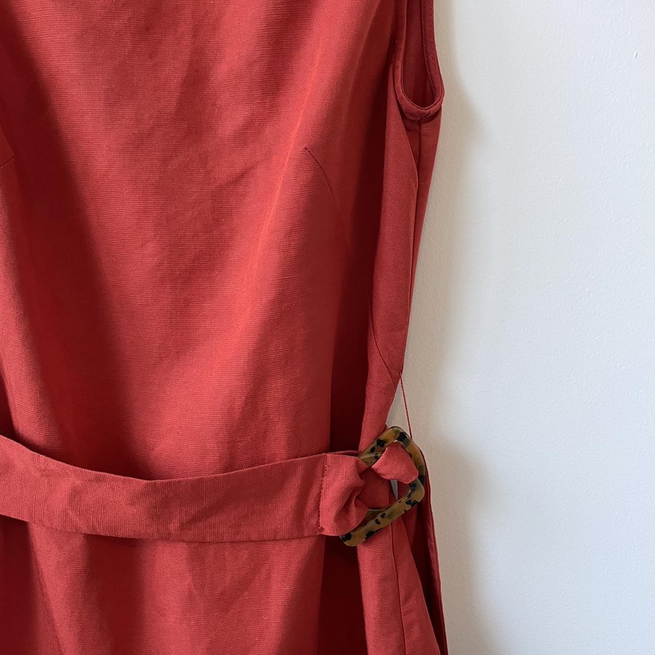 Cue burnt orange mini dress size 8. In excellent... - Depop