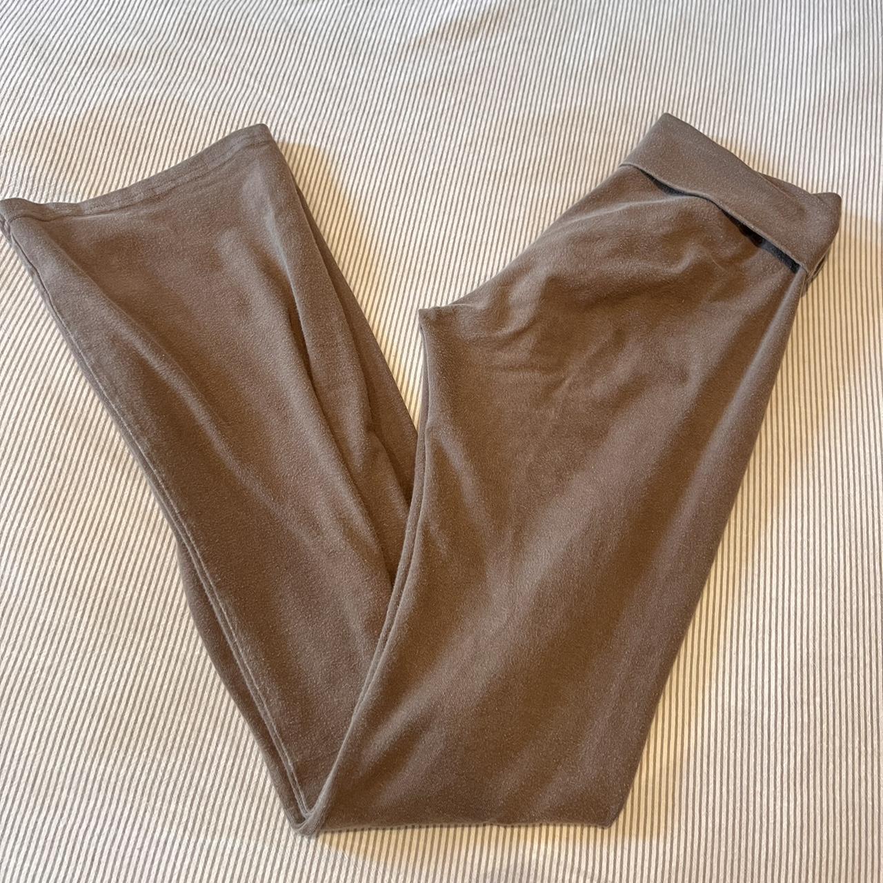 brandy melville brown yoga pants - Depop
