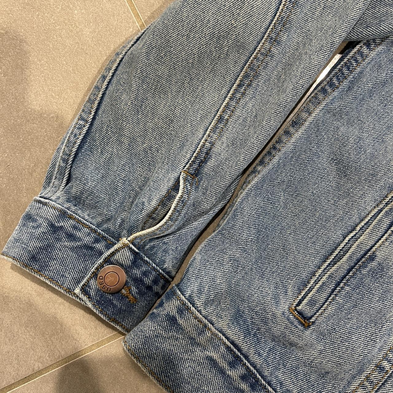 VINTAGE Used Denim Jacket Ladies Size Large / Mens... - Depop