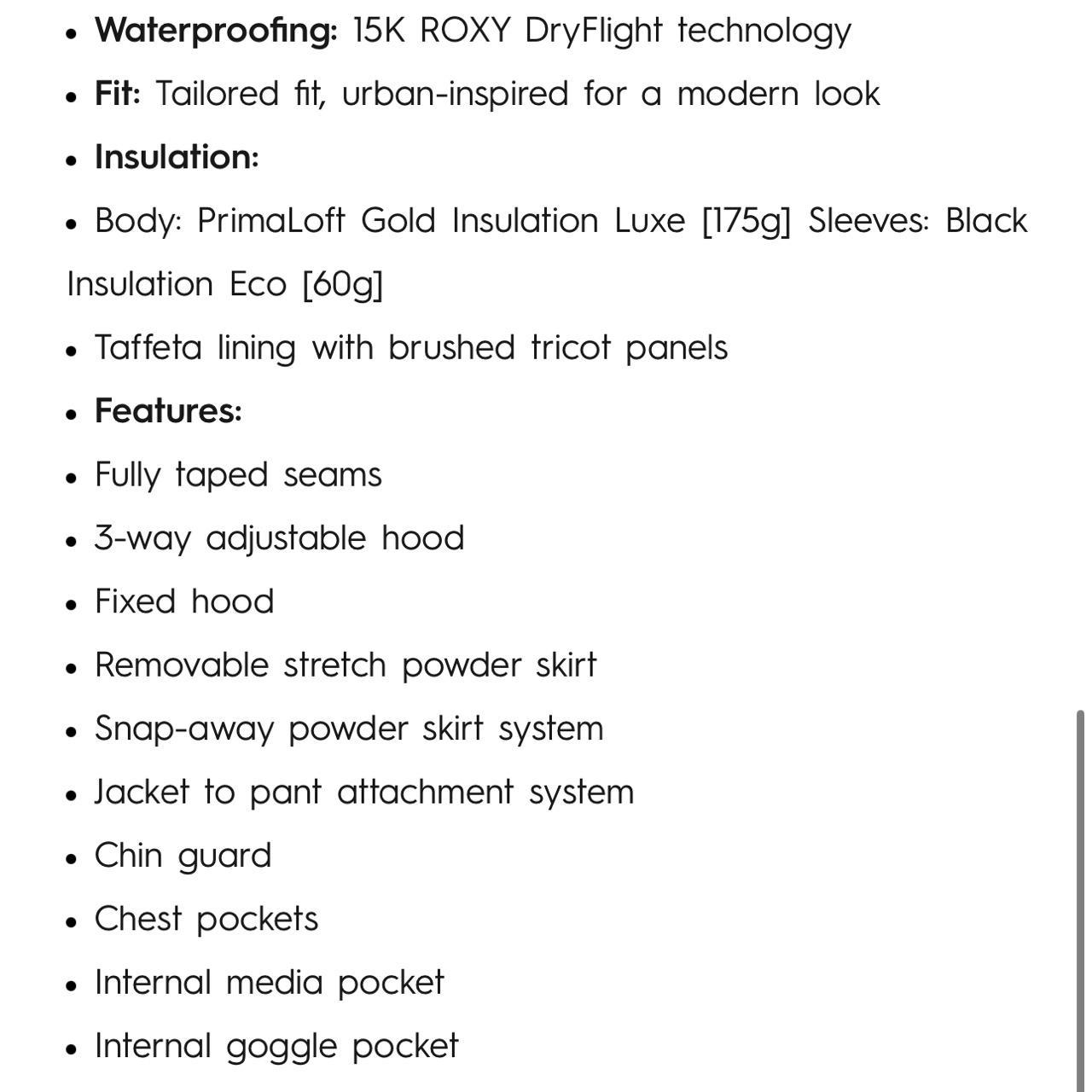 Roxy Dryflight Snow Jacket 15K Only worn once for a... - Depop