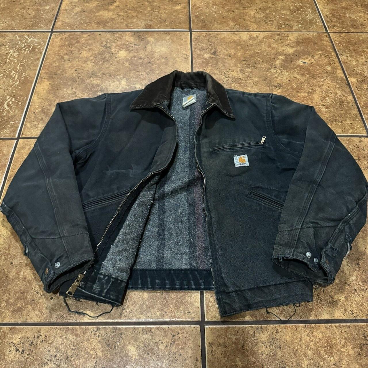 Carhartt Detroit Work Jacket VTG Blanket Lined Chore... - Depop