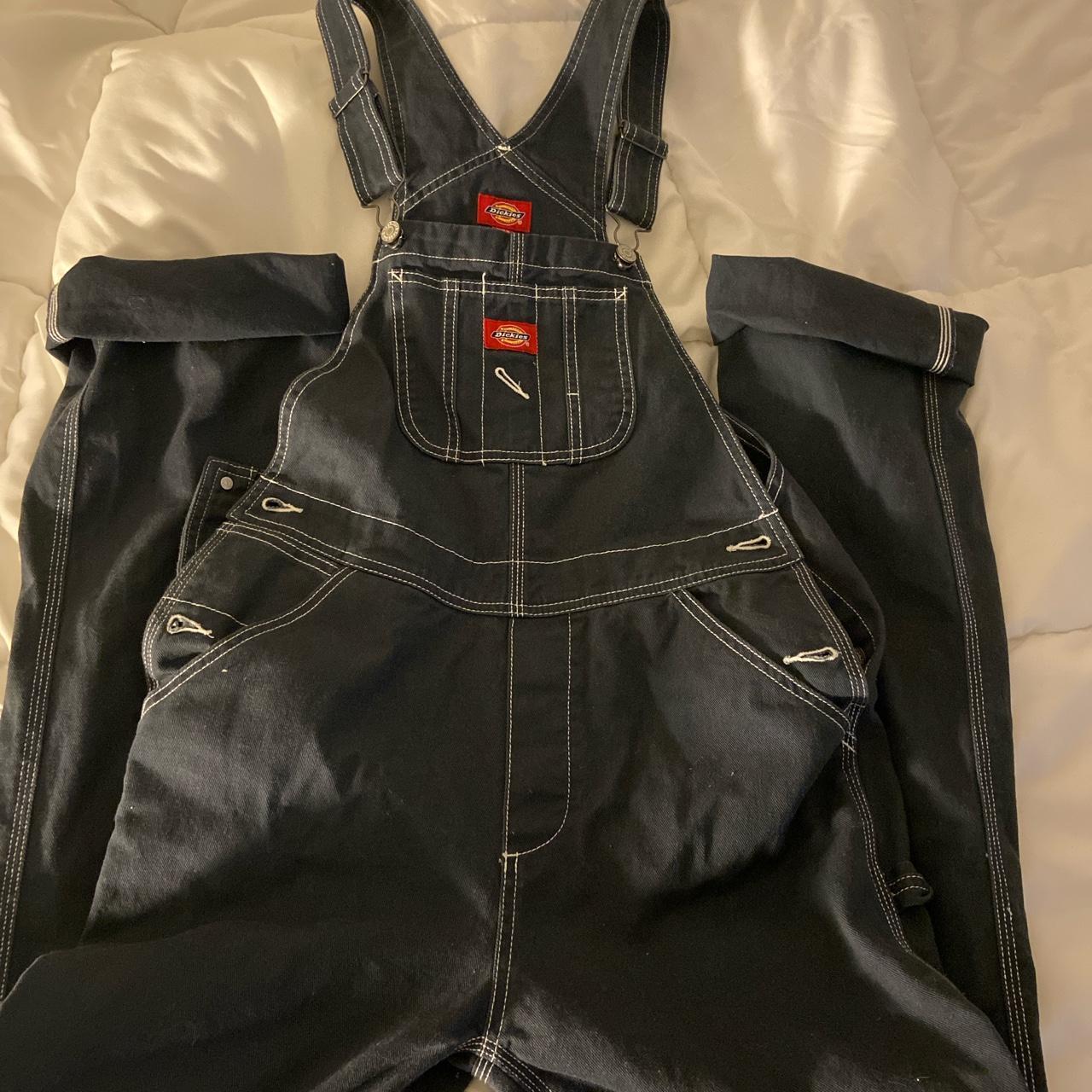 dark bluish gray dickies utility overalls. great... - Depop