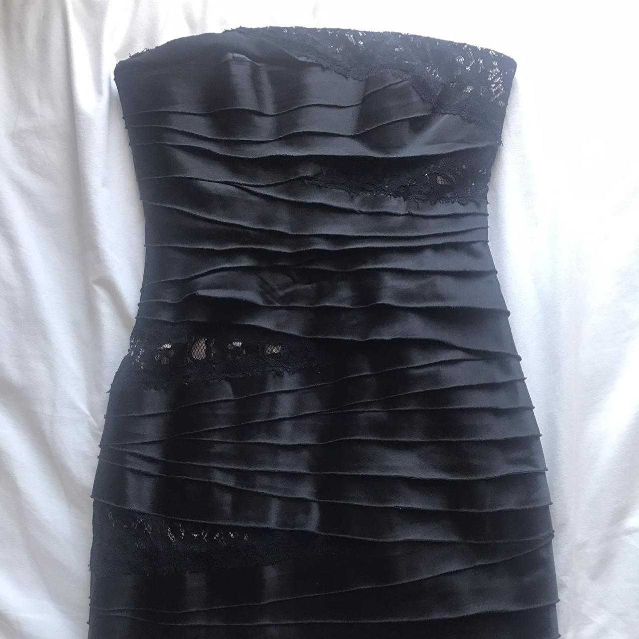 Gorgeous black mini bebe dress!! Lace and frilly... - Depop