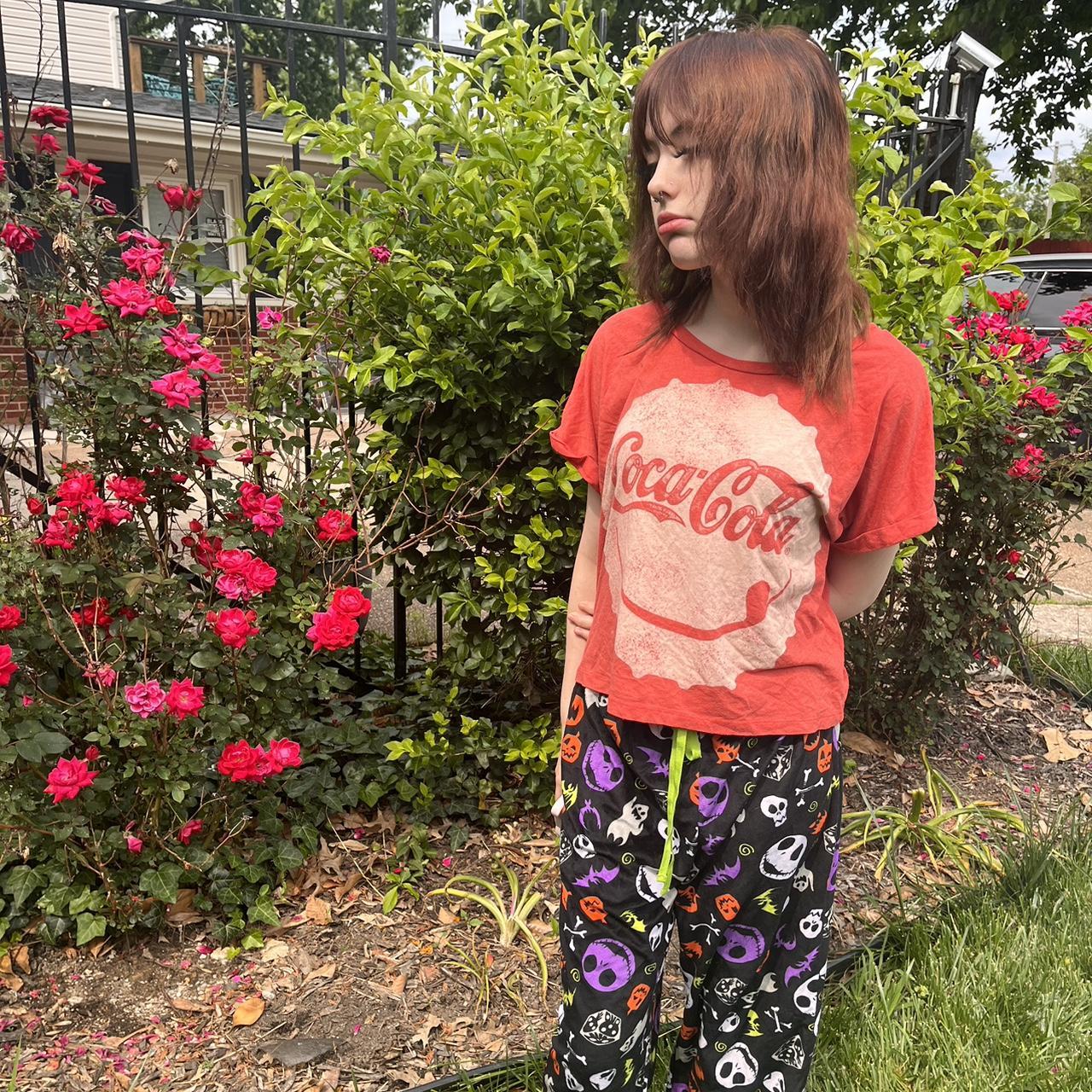 Coca-Cola Women's Red and White Crop-top | Depop