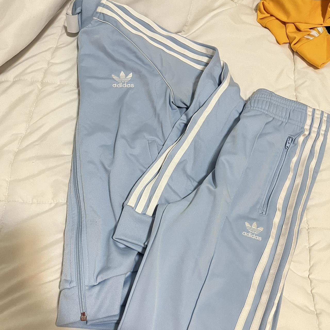 Baby blue Adidas originals Track suit. Medium in... - Depop