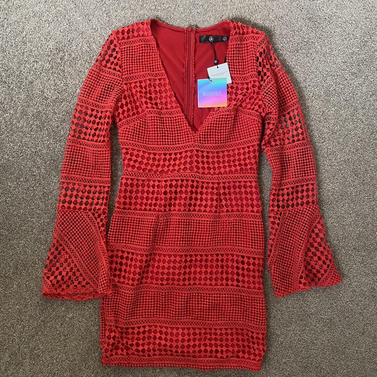 Red flare dress from Missguided- new with tags. Size... - Depop