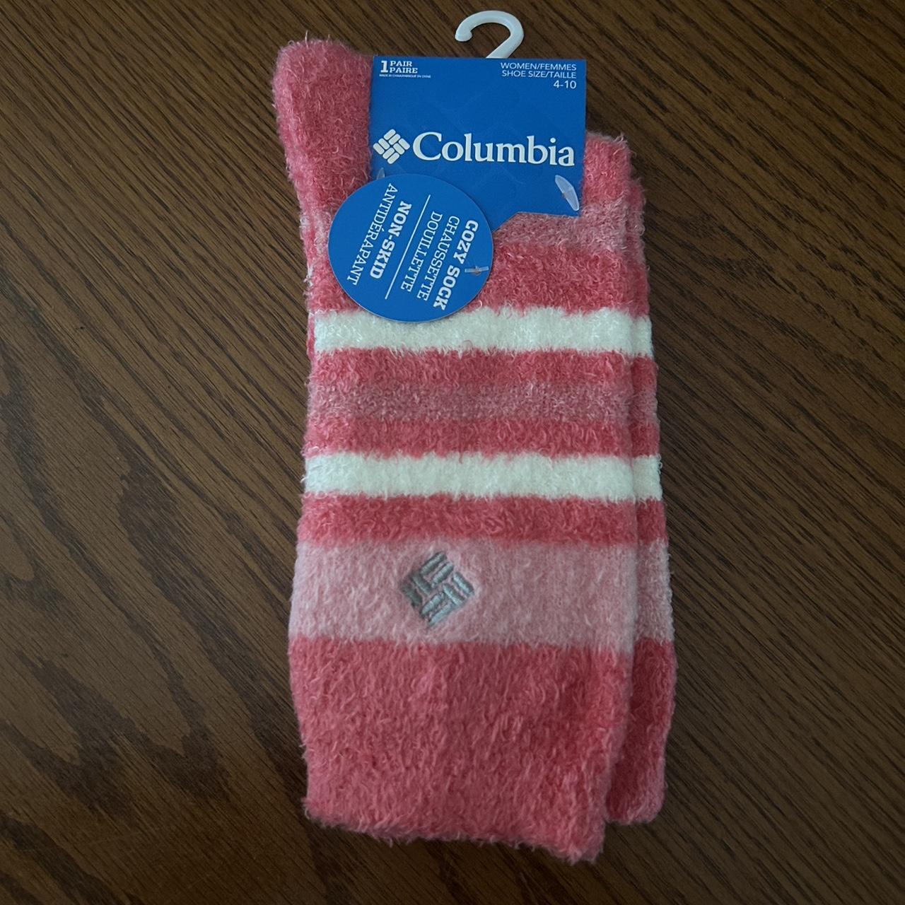 Columbia cozy socks with grips. For size 4-10... - Depop