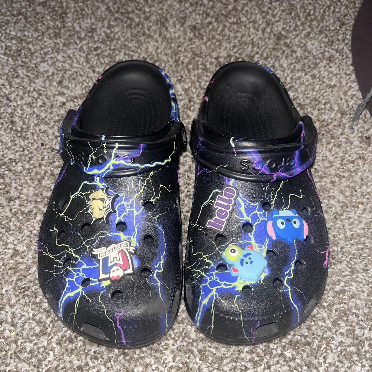 Size 8 Women’s Lightning Crocs, only worn a few times - Depop