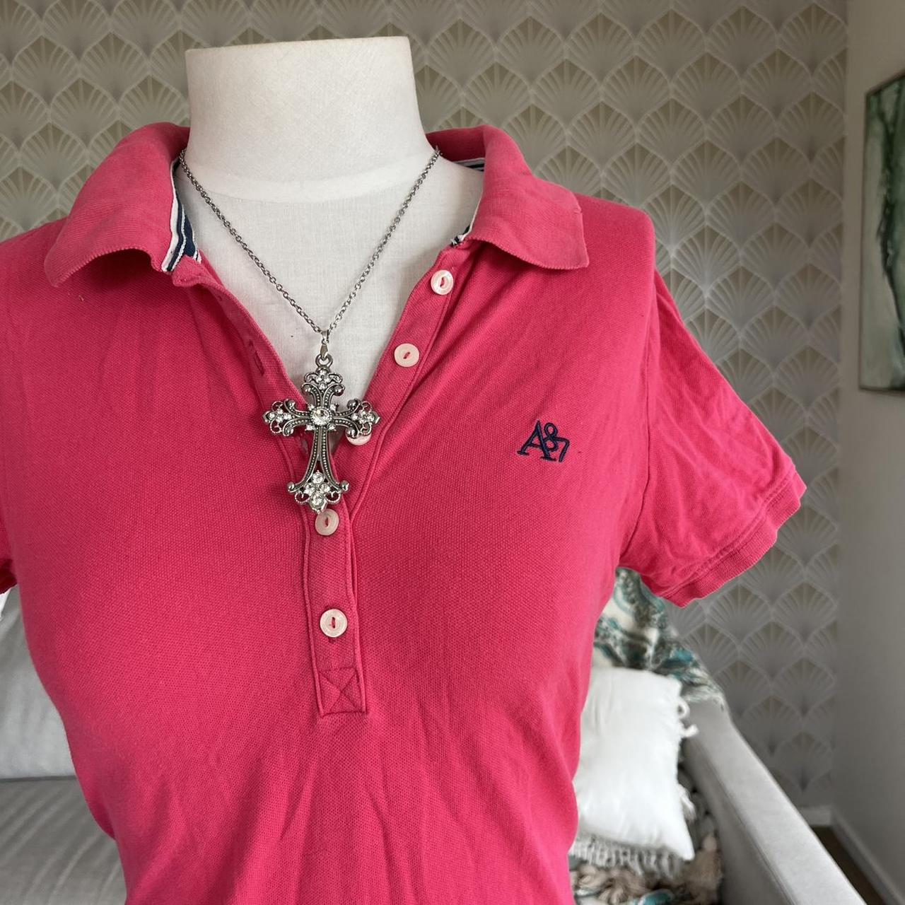 fitted 2000s Aeropostale hot pink polo 💗 size M.... | Depop