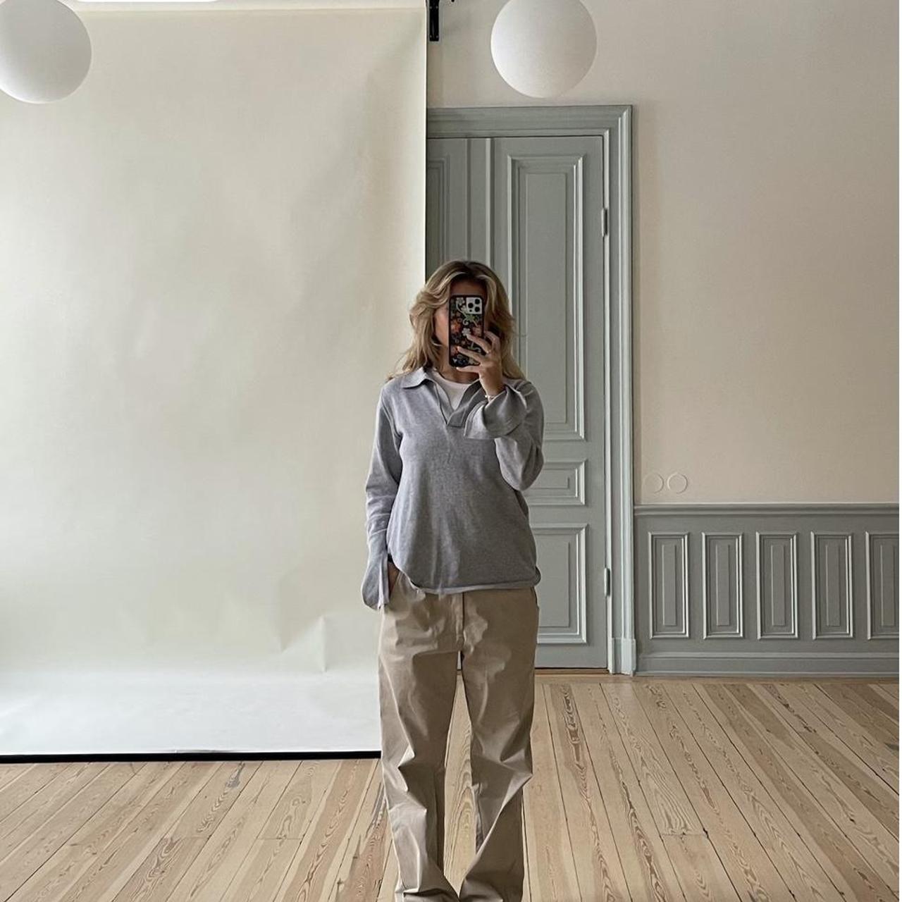 REPOP REPOP Djerf Avenue Getaway Top Grey Melange... - Depop