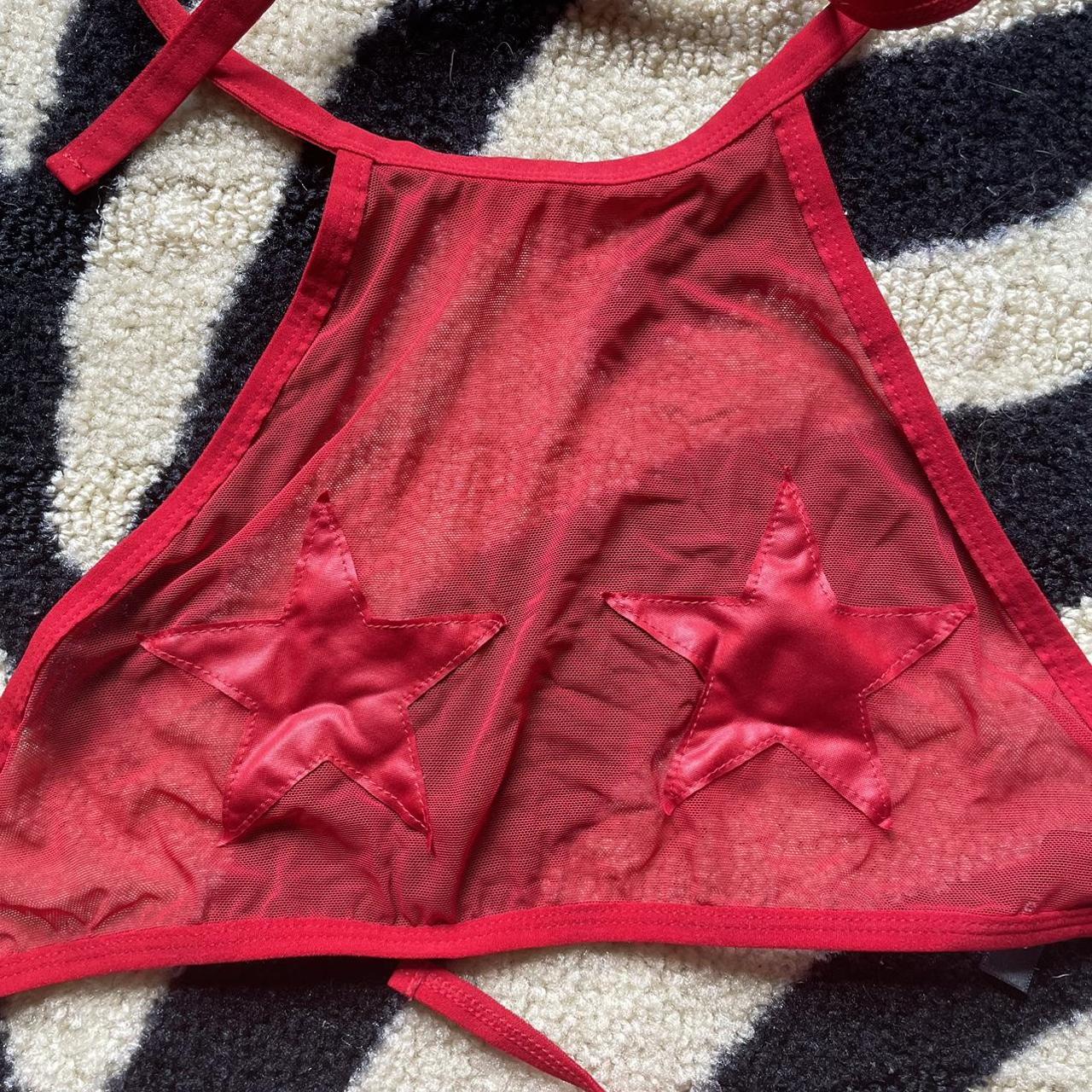 Hot Topic Women's Red Bra | Depop
