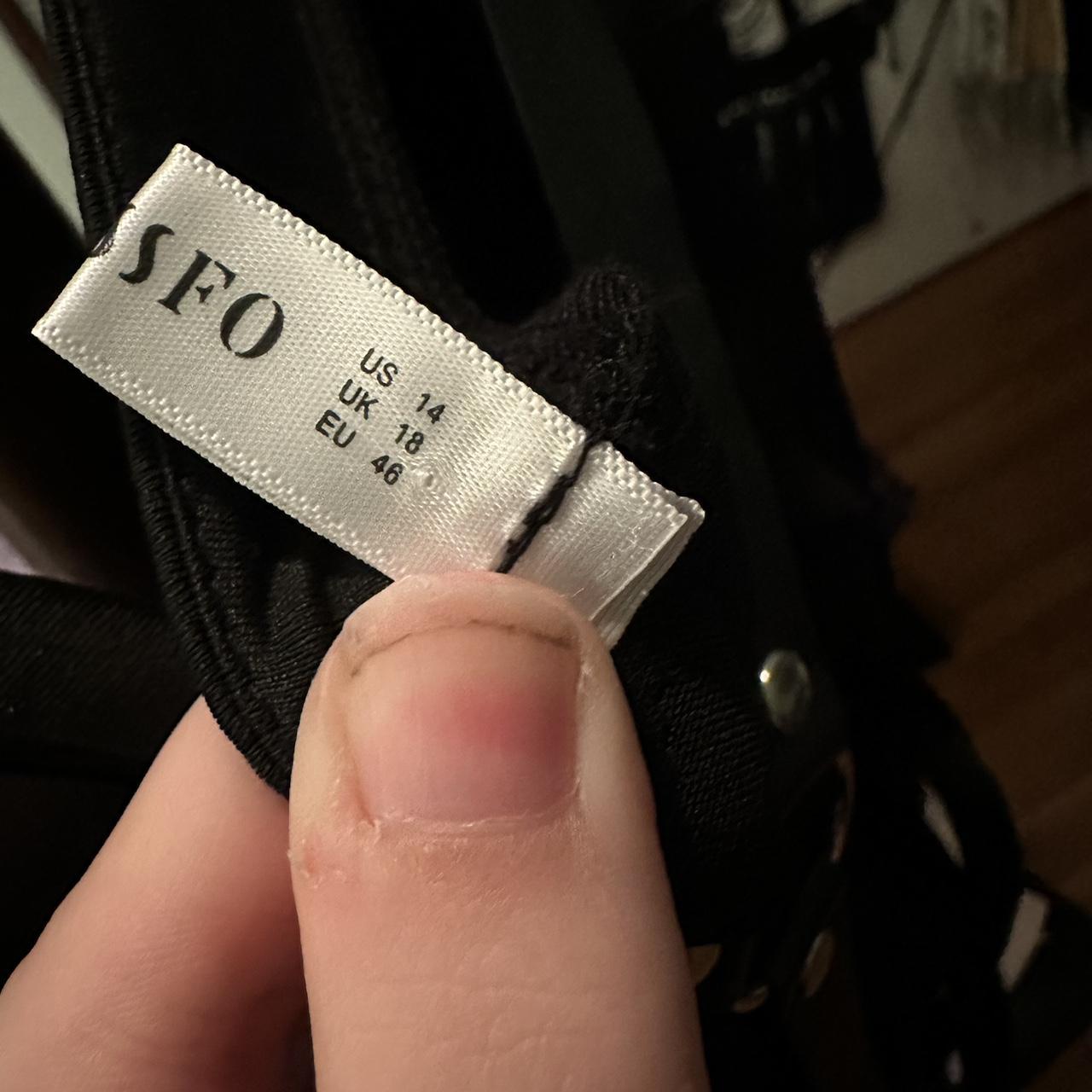 Rad goth dress! Stretchy material with badass... - Depop