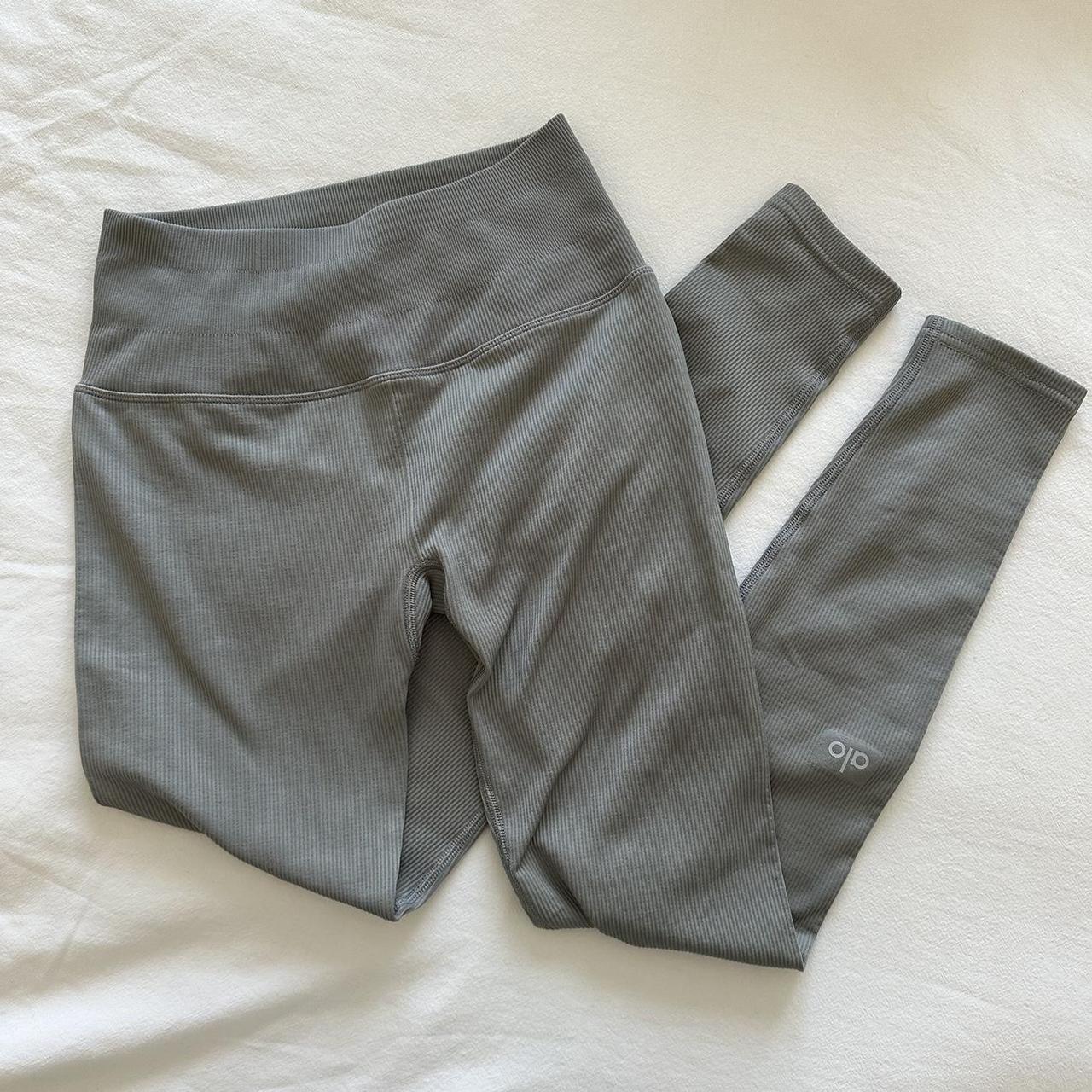 Alo yoga seamless high waisted ribbed leggings in... - Depop