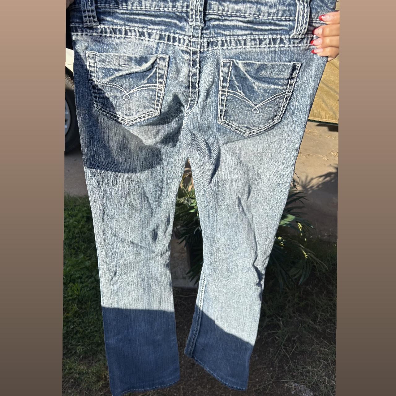 Vintage Blue Asphalt Jeans Size 1 fits more like a... - Depop