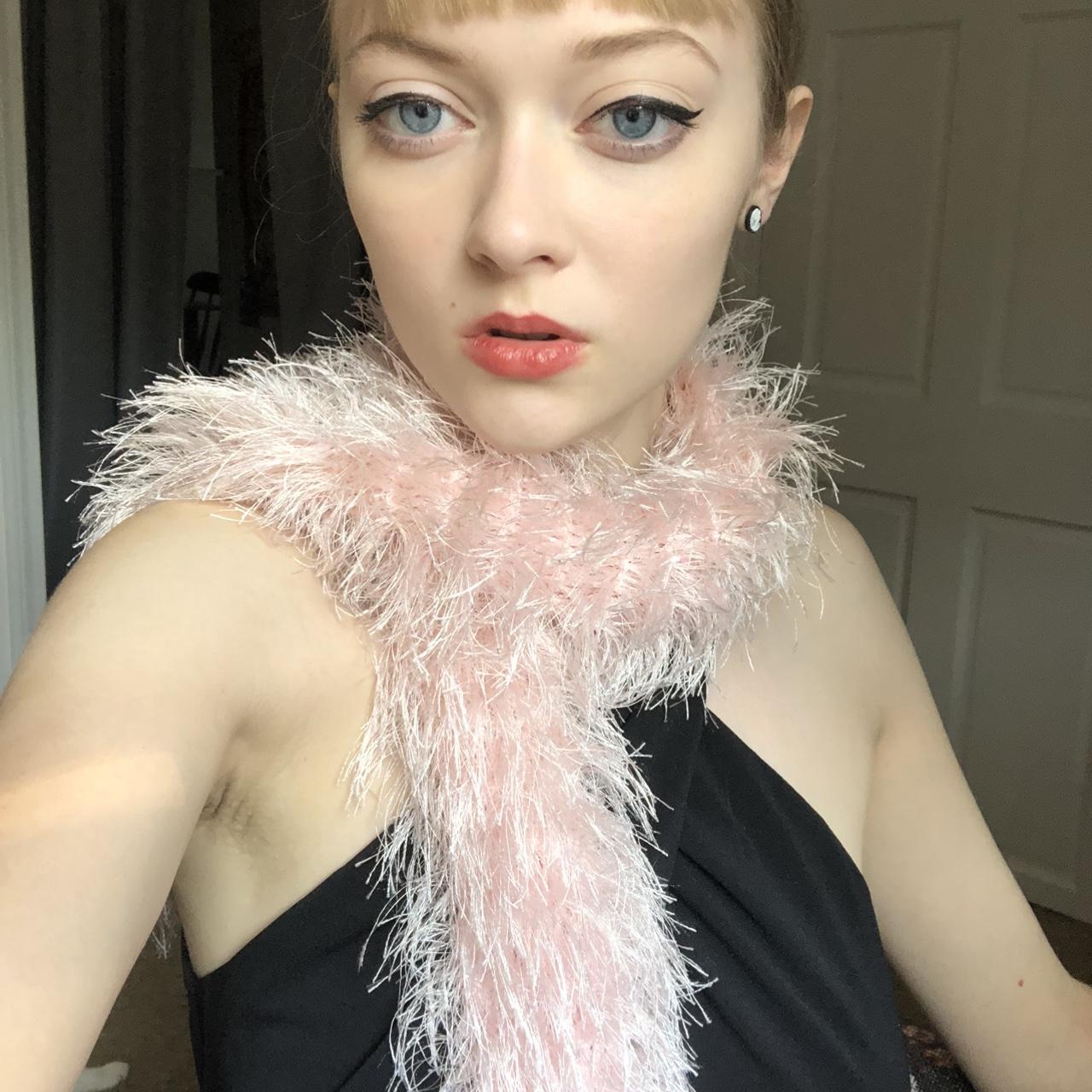 Sexy Pastel Pink Fluffy Burlesque Style Boa Very Depop