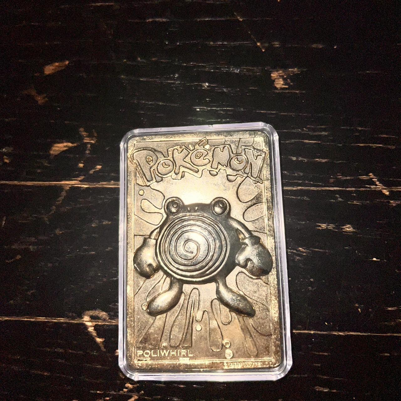 Gold Metal Pokémon Card - Depop