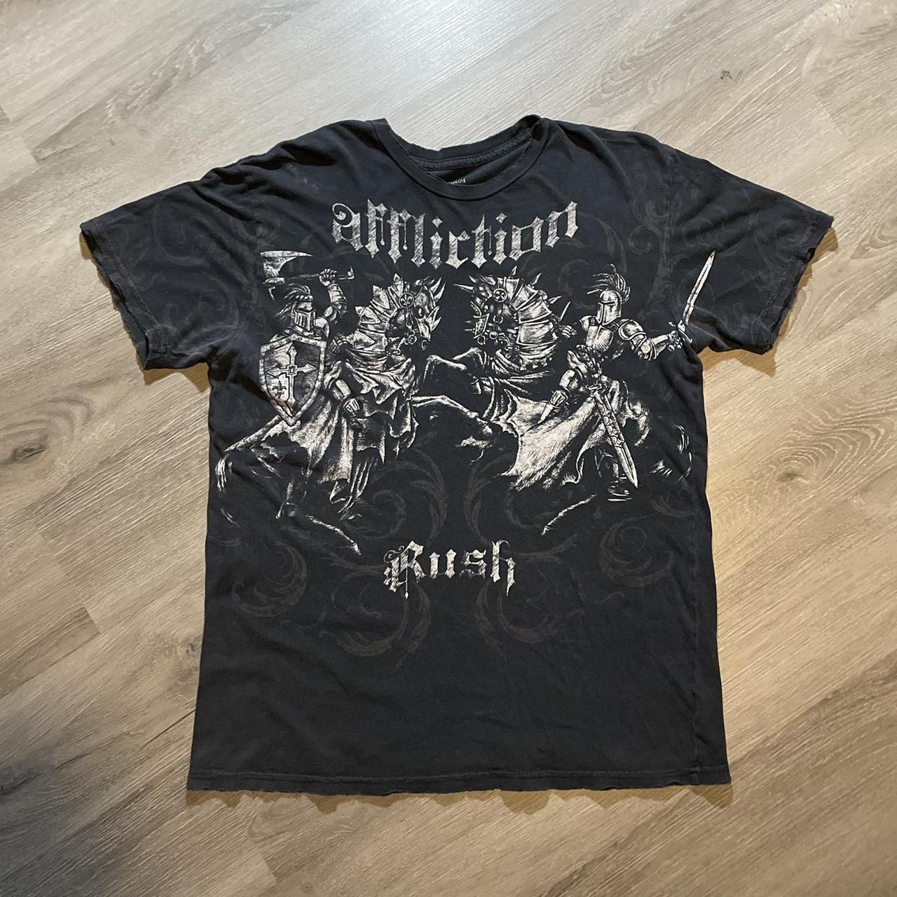 Y2K grunge affliction rush georges st pierre... - Depop