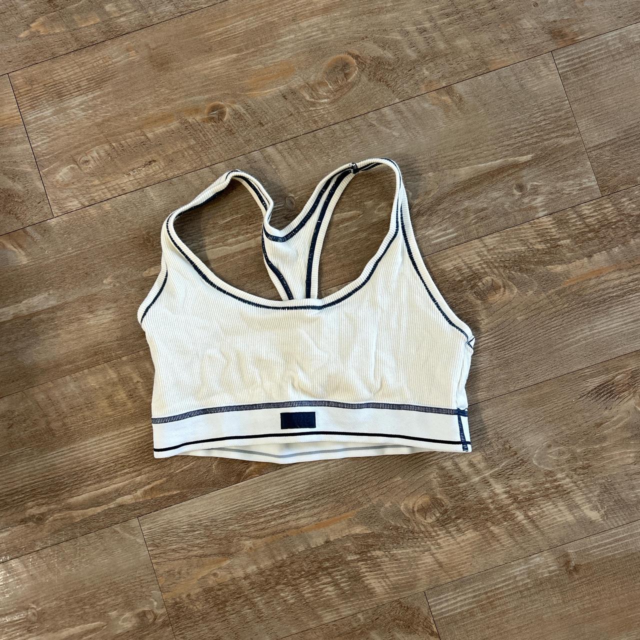 Skims racerback cotton rib bralette worn once... - Depop