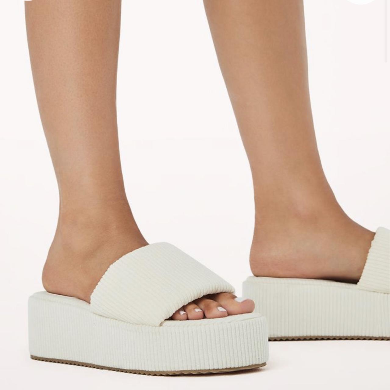 Billini Elveria Women's Wedge Cream Slide Size 8 (EU... - Depop