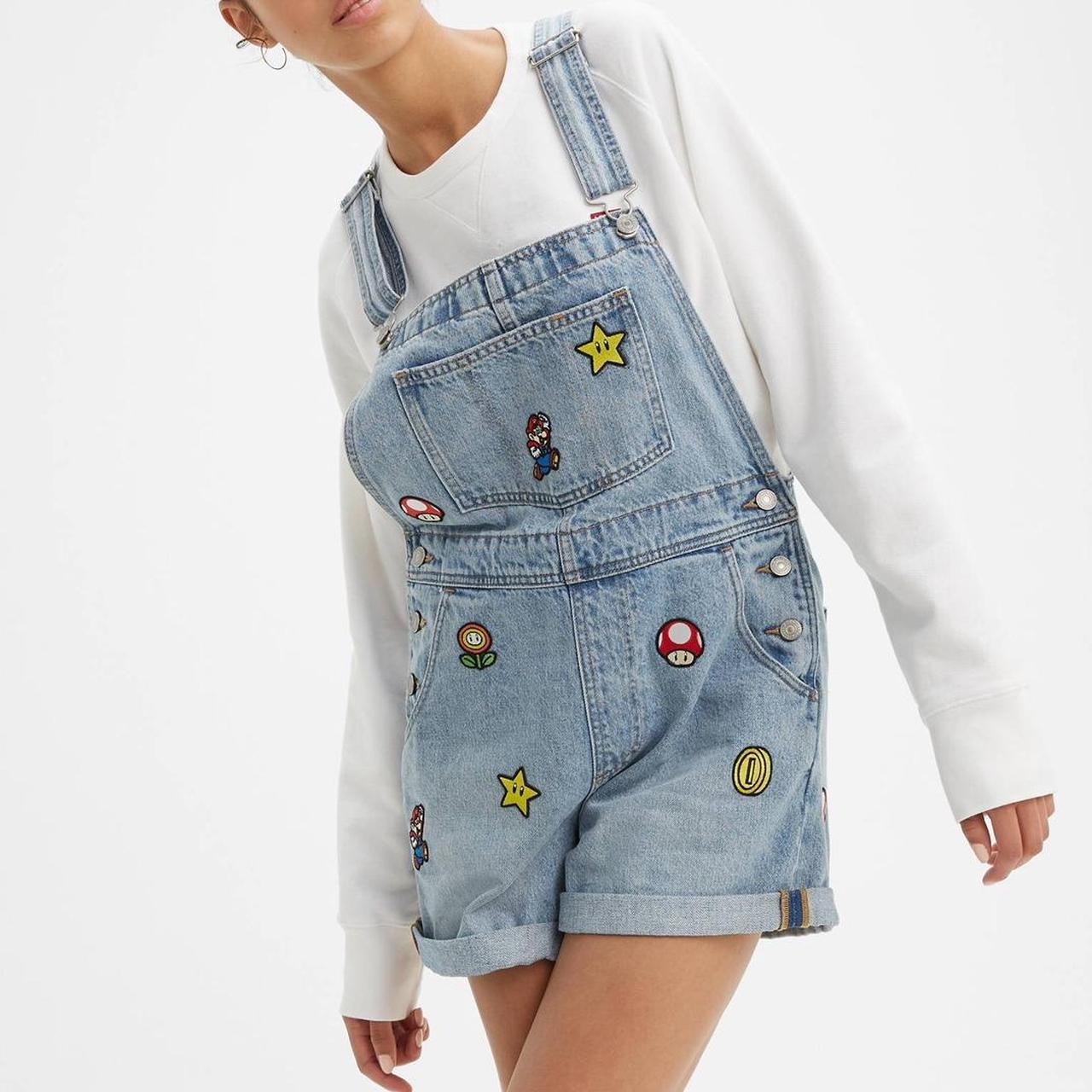 Womens Levi's Mario Overalls Size L Denim Super... - Depop