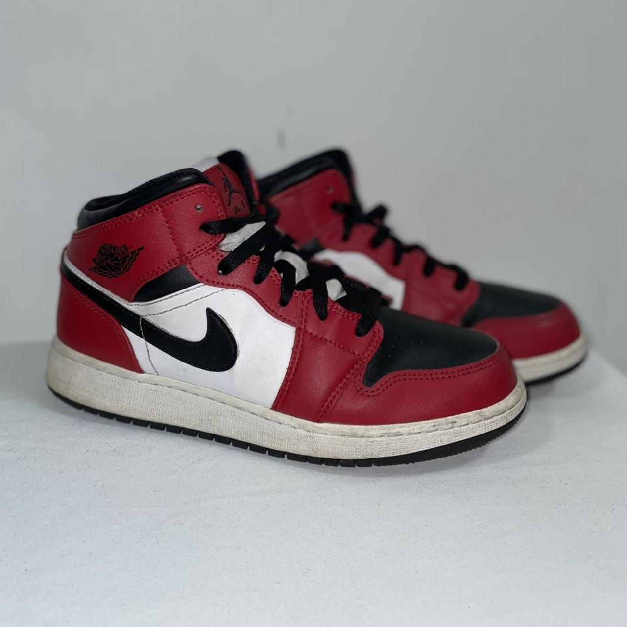authentic chicago black toe jordan 1 mid bought for... - Depop