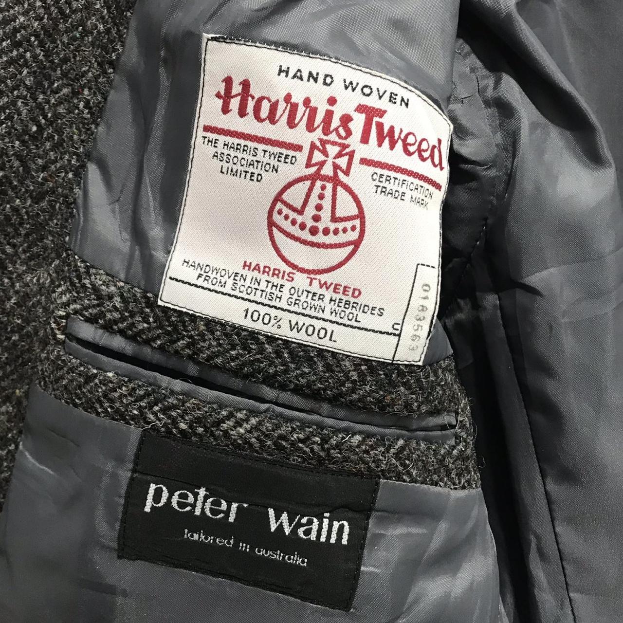 Mens Peter Wain Harris Tweed Wool Two Wood Button... - Depop