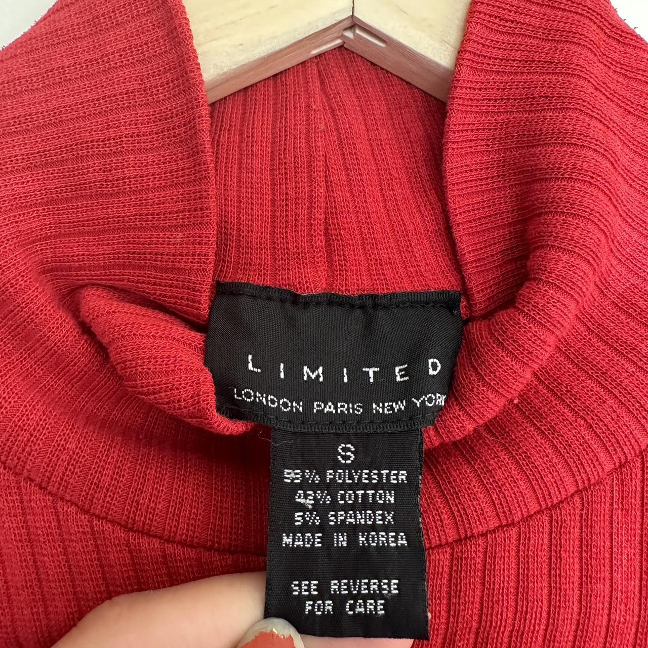 ️ red turtle neck ️ Preppy ribbed bright red turtle... - Depop