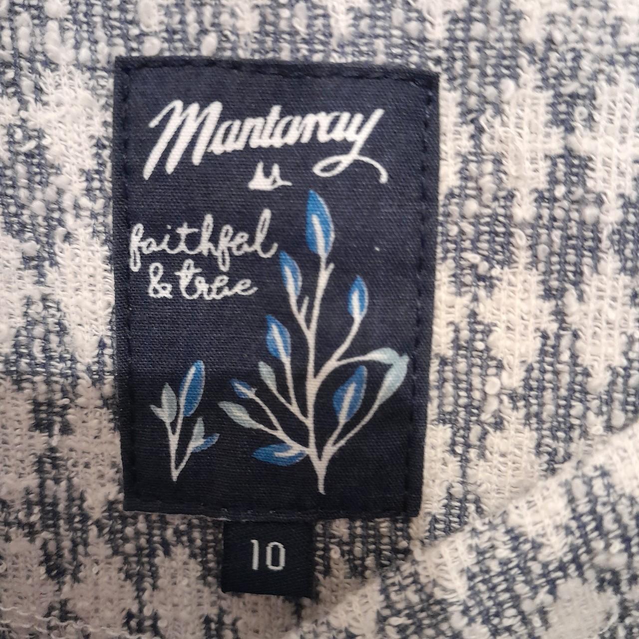 Mantaray Women's Grey and White Dress | Depop