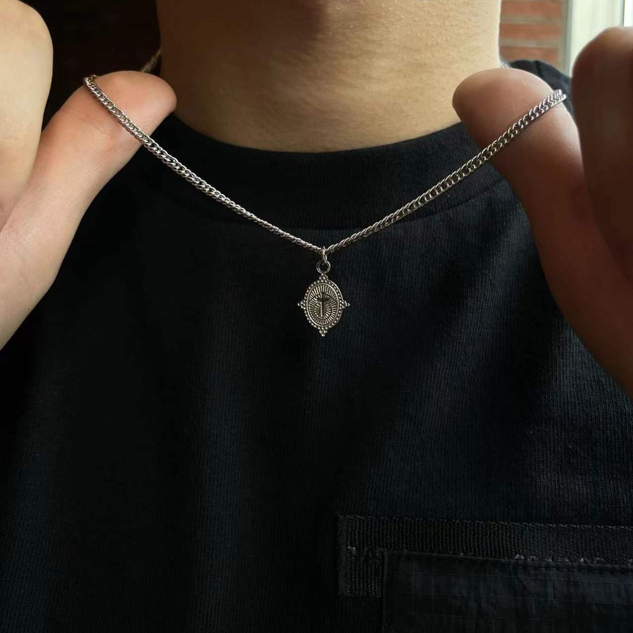 Silmple Trendy Cross Necklace Titanium Steel Length:... - Depop