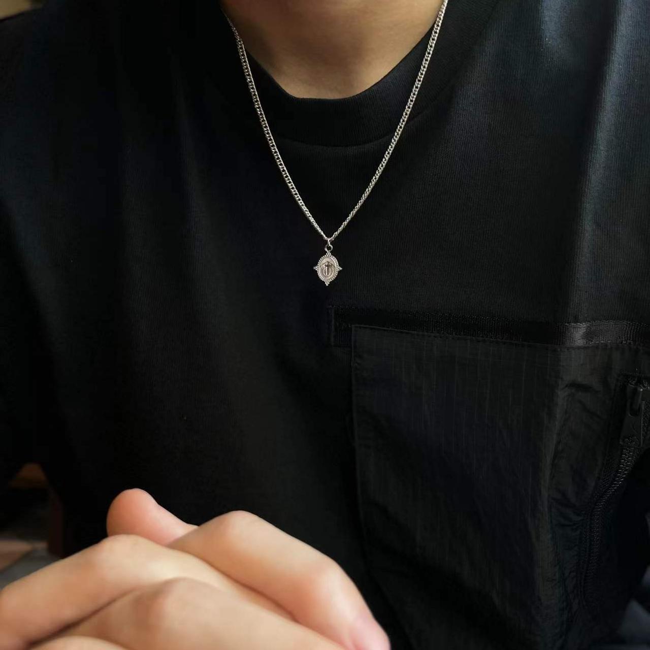 Silmple Trendy Cross Necklace Titanium Steel Length:... - Depop