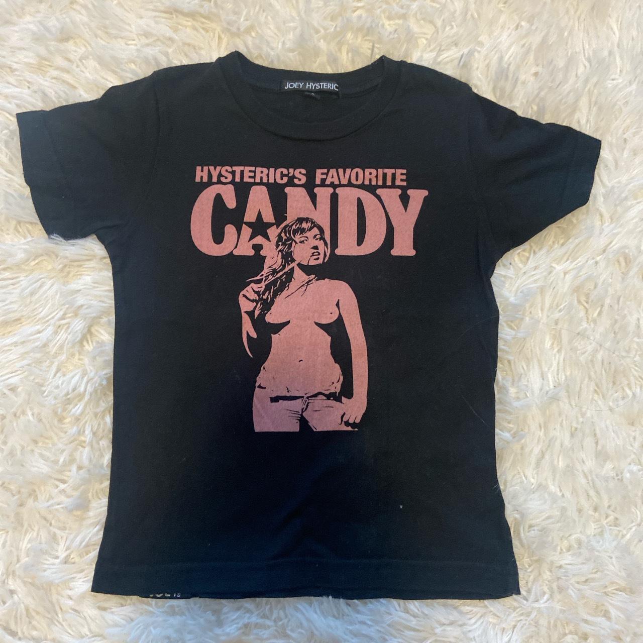 black hysteric glamour short sleeve baby tee top... - Depop