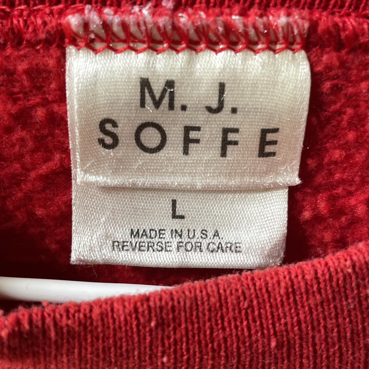 large red m.j. soffe crewneck sweatshirt used but... - Depop
