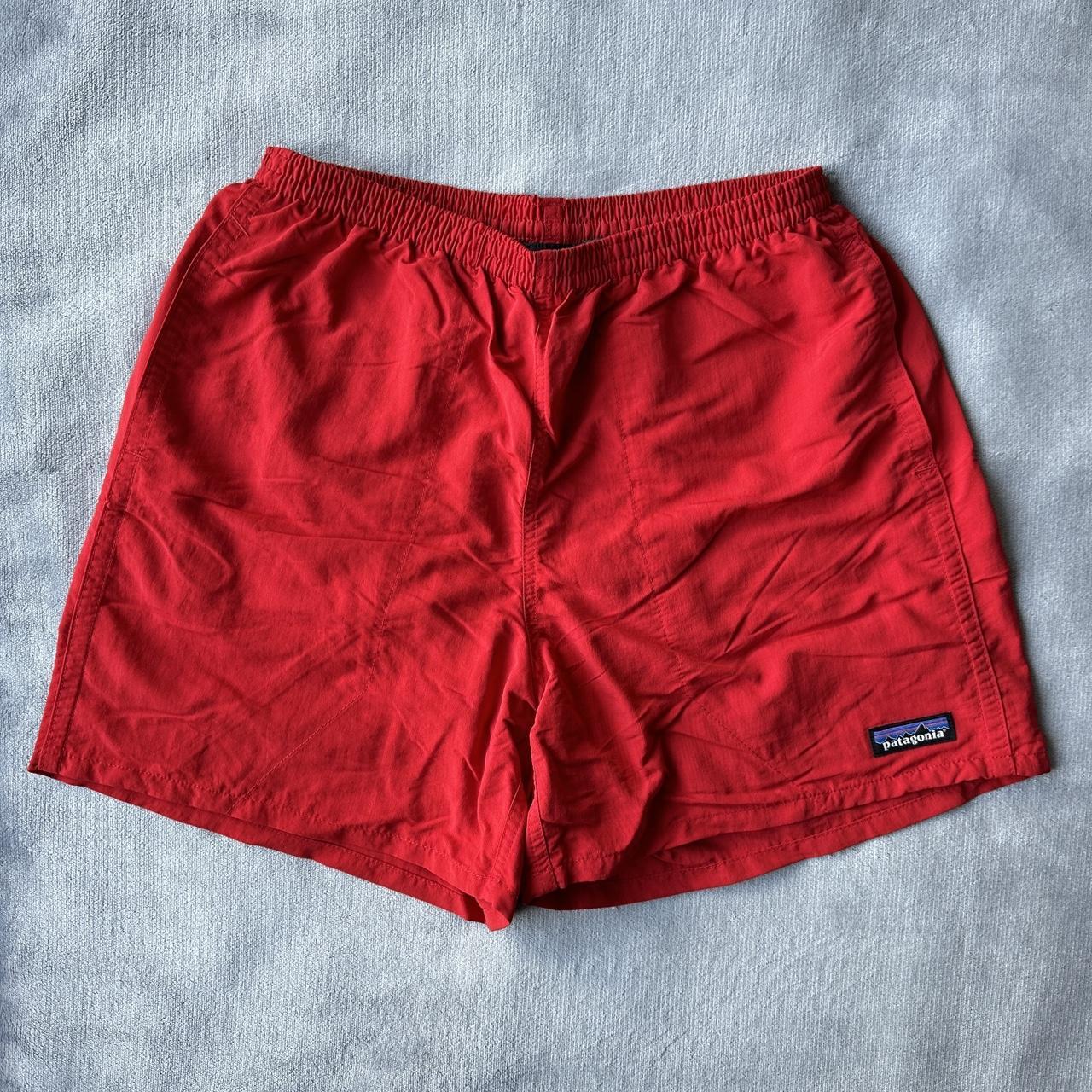 Patagonia Baggies Red Shorts Size Small Excellent... - Depop
