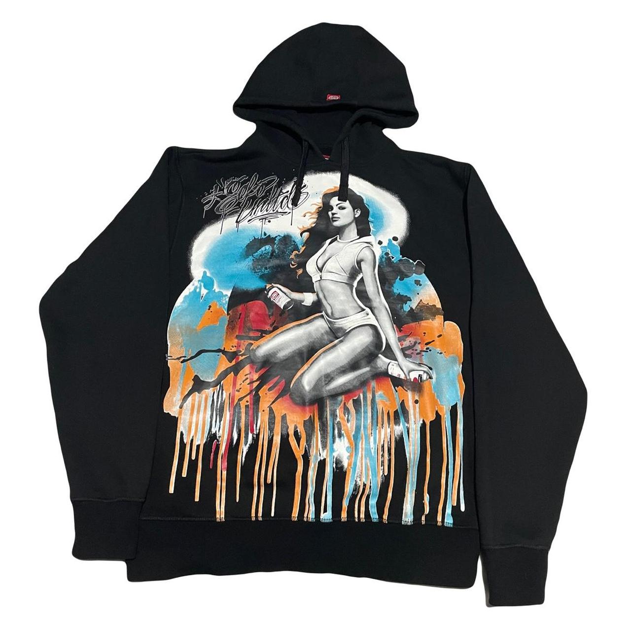 vintage ecko unltd graffiti graphic hoodie size... - Depop